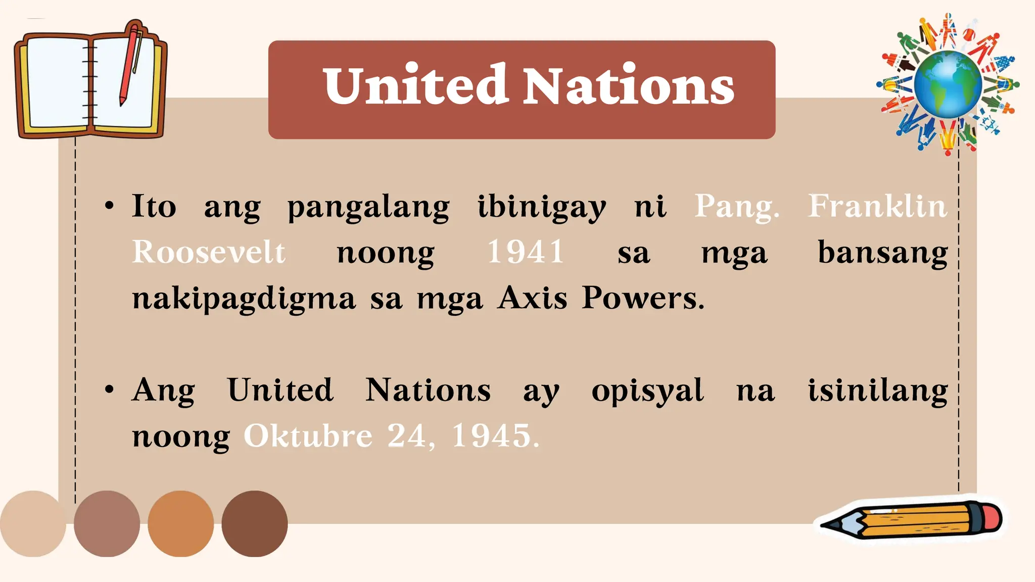 United Nation o Nagkakaisang Bansa AP8 . | PPTX