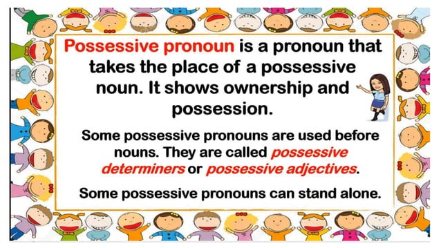 "Possessive Pronouns for Grade four Pupils | PPTX