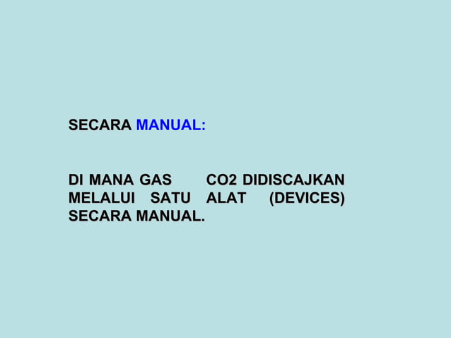 Sistem pemadam api jenis Co2 system | PPT