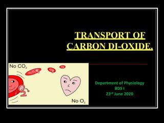 Transport of carbon dioxide | PPTX
