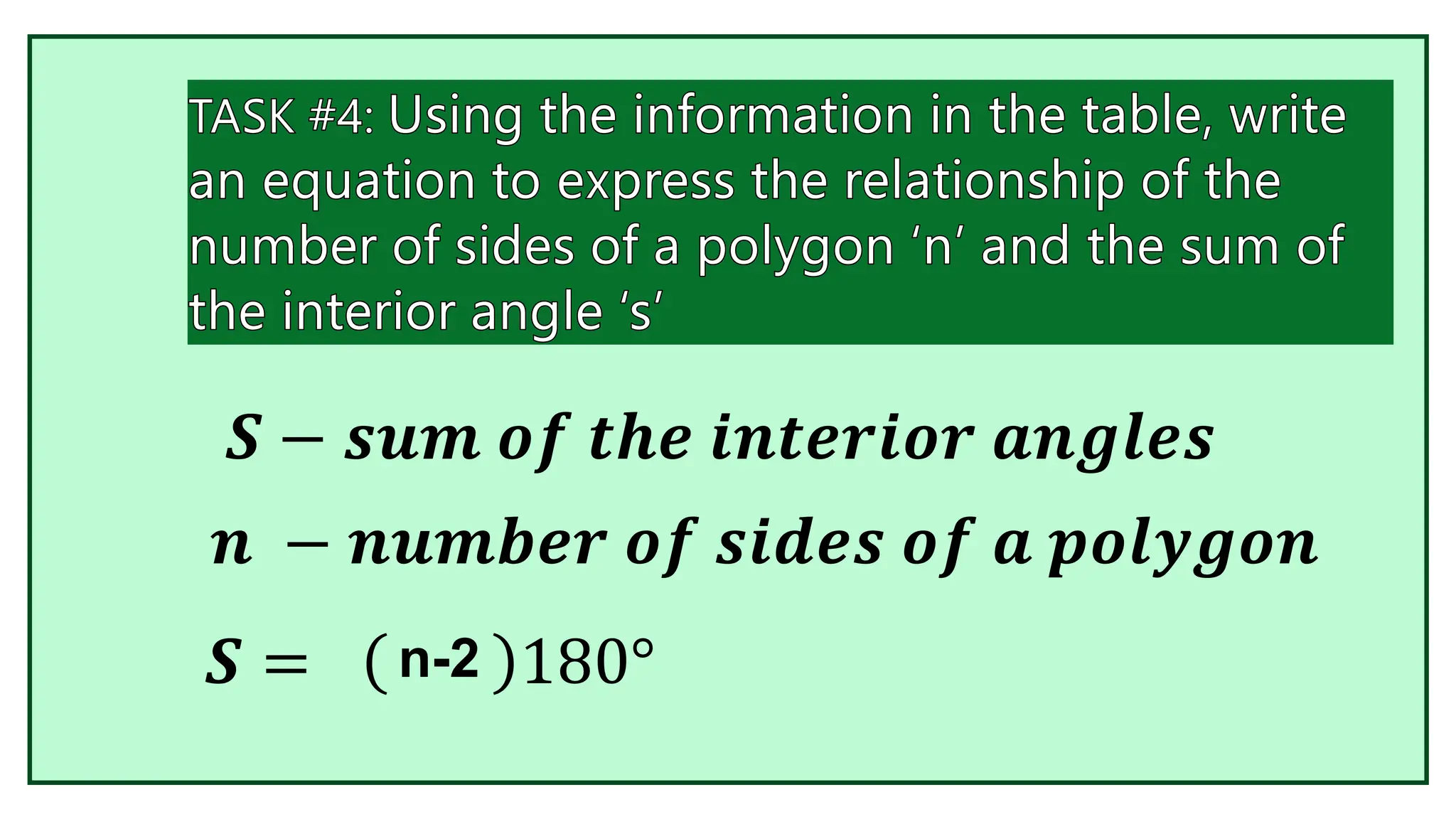 MATHEMATICS 7-SUM OF THE INTERIOR ANGLES | PPTX