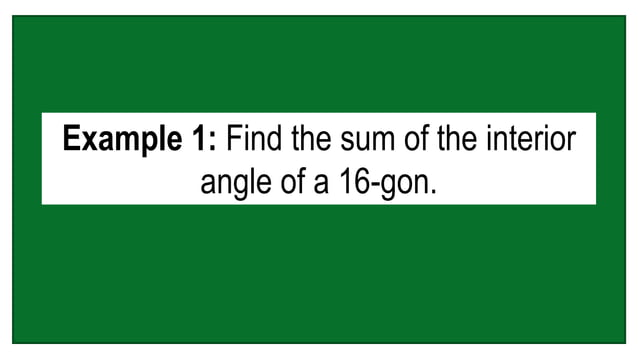 MATHEMATICS 7-SUM OF THE INTERIOR ANGLES | PPTX | Geography | Science