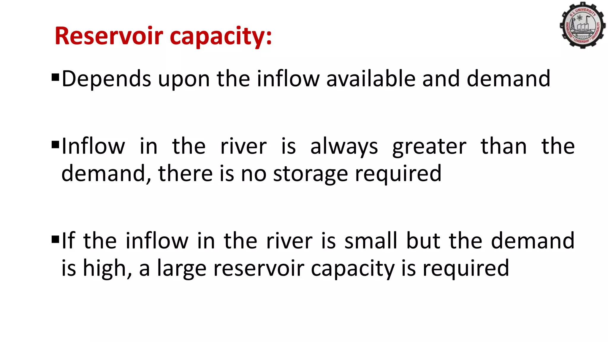 Reservoir Planning | PPTX