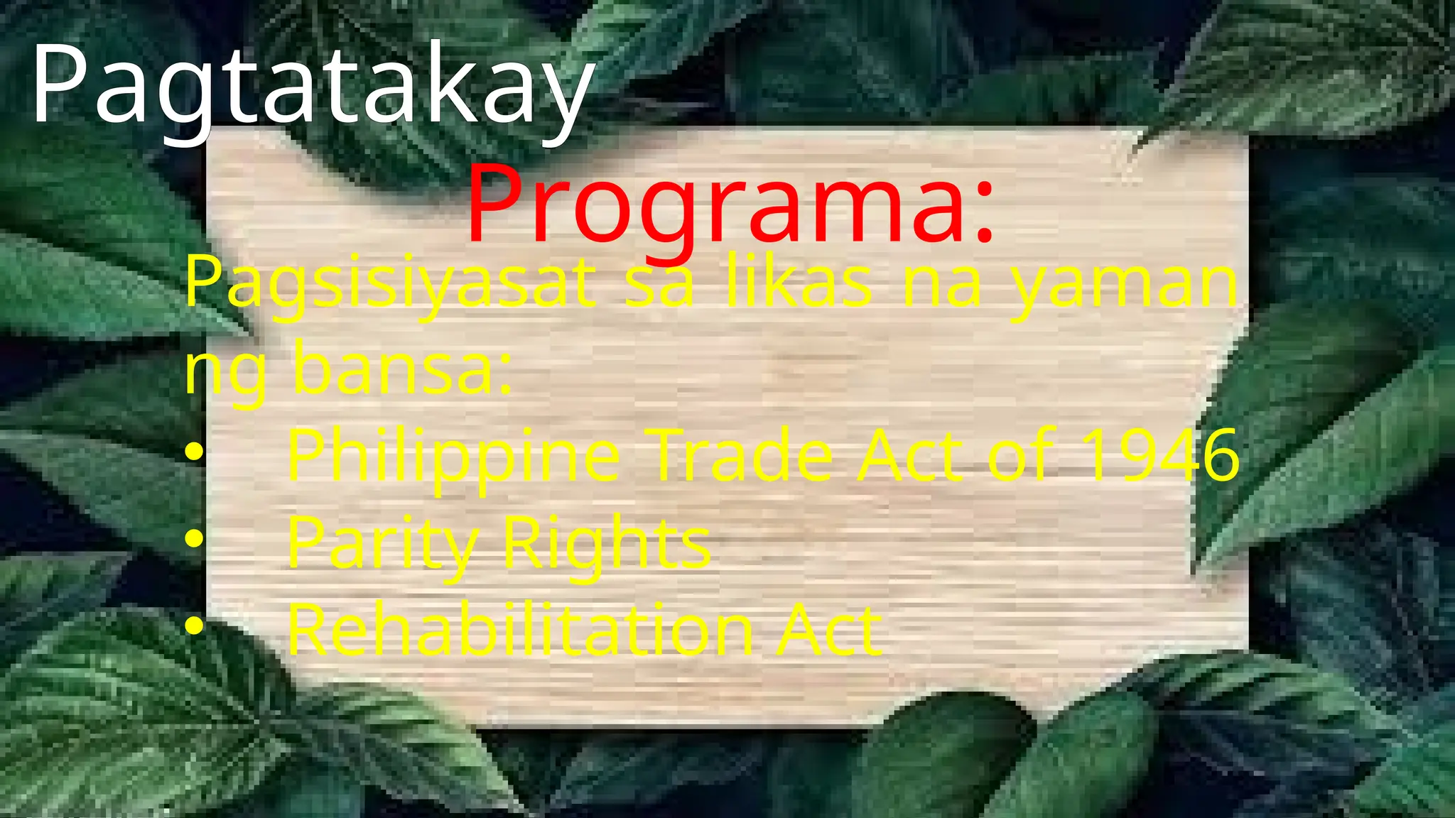 Mga Programang Ipinatupad ng Ibat ibang Pangulo ng Pilipinas | PPTX