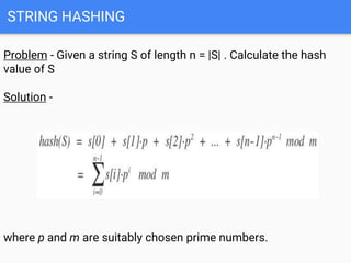 String Matching (Naive,Rabin-Karp,KMP) | PPTX