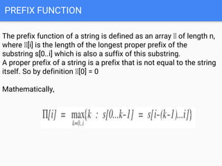 String Matching (Naive,Rabin-Karp,KMP) | PPTX