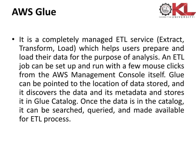 Co 4, session 2, aws analytics services | PPT