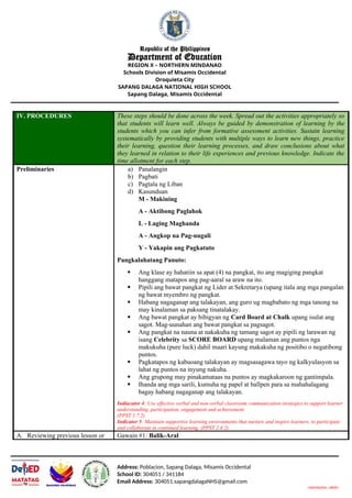 it is a comrehensive lesso plan for araling panlipunan 8 | PDF