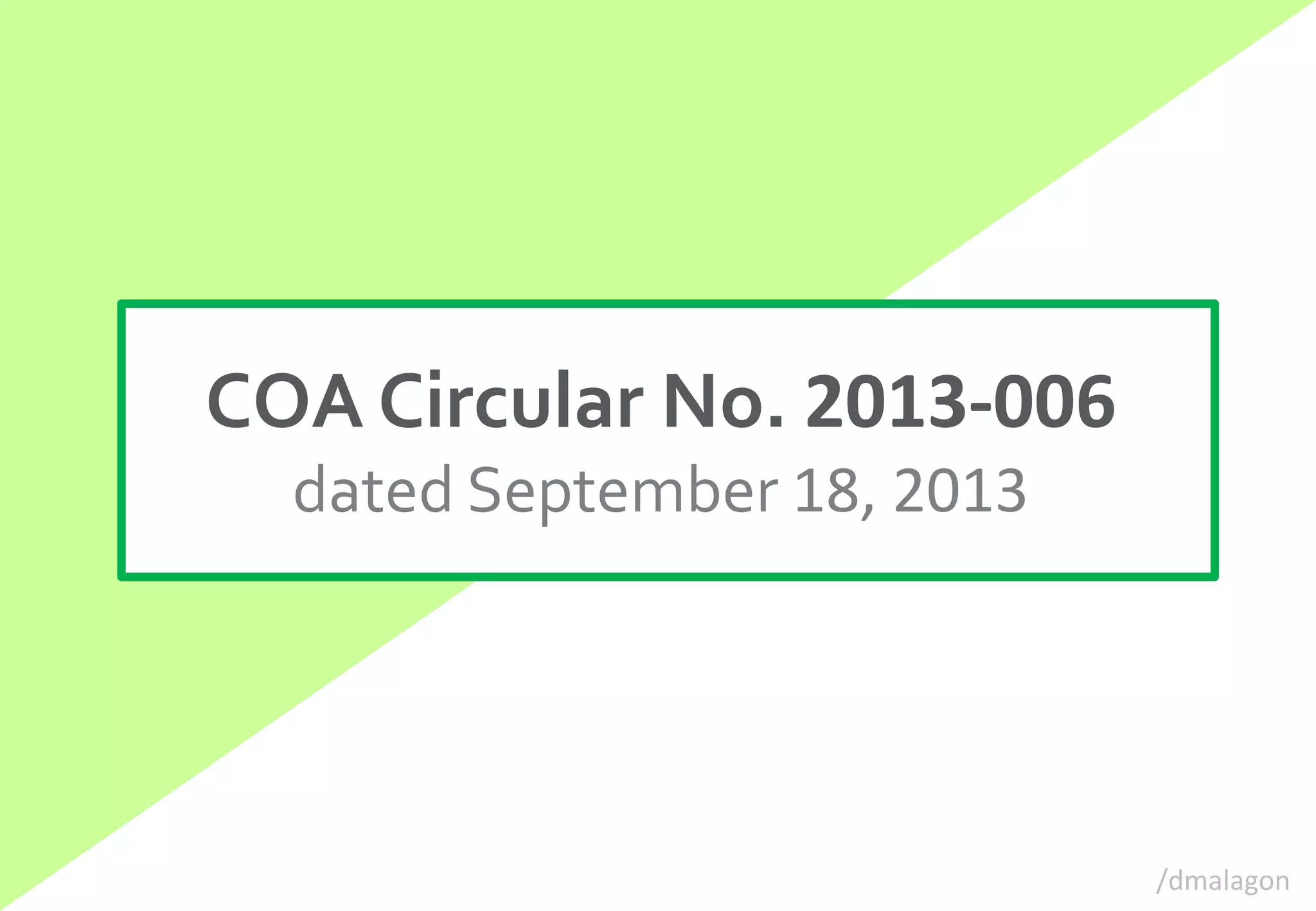 COA Presentation | PPSX