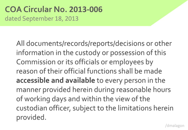 COA Presentation | PPSX | Law