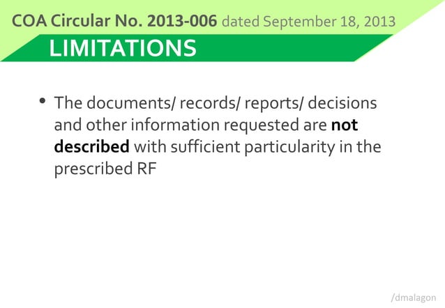 COA Presentation | PPSX | Law