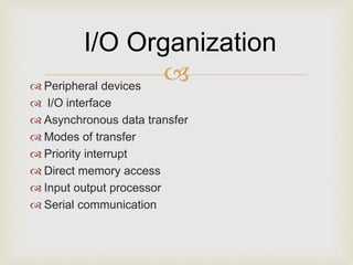 computer organization and architecture | PPTX