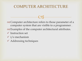 computer organization and architecture | PPTX