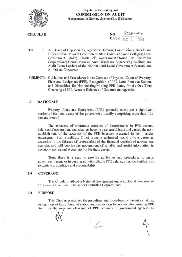 COA-CIRCULAR-NO.-2020-006-January-31-2020 PPE.pdf | Business Accounting ...