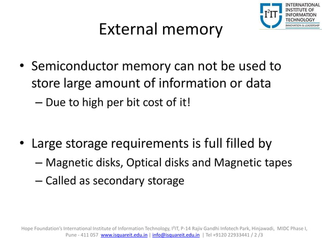 COA | Memory Organization | PPTX