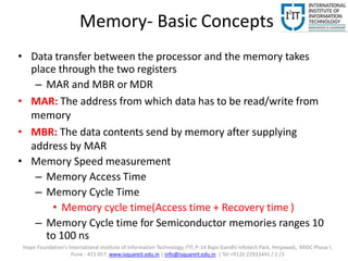 COA | Memory Organization | PPTX