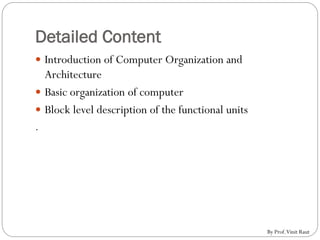 Overview of Computer Architecture and Organization | PPT
