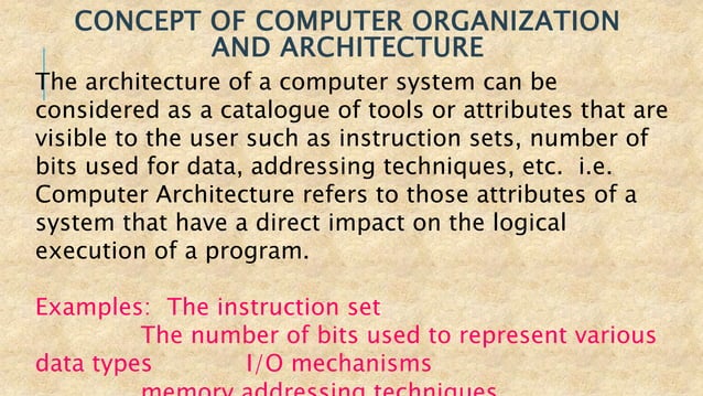 COA-Unit 1 Introduction.pptx | Computing | Technology & Computing