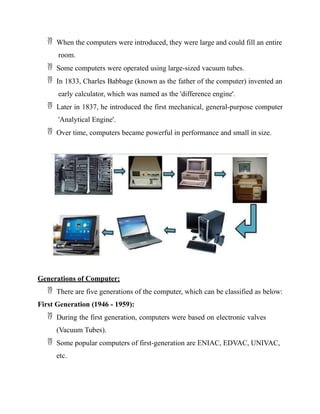 Computer Organization Introduction, Generations of Computer.pptx