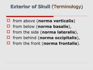 Clinical anatomy of the human Skull and associated landmarks | PPTX