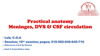 meninges, Dural sinuses and CSF circulation.pptx