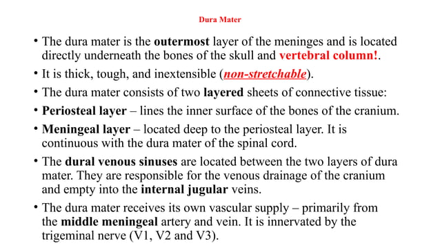 meninges, Dural sinuses and CSF circulation.pptx