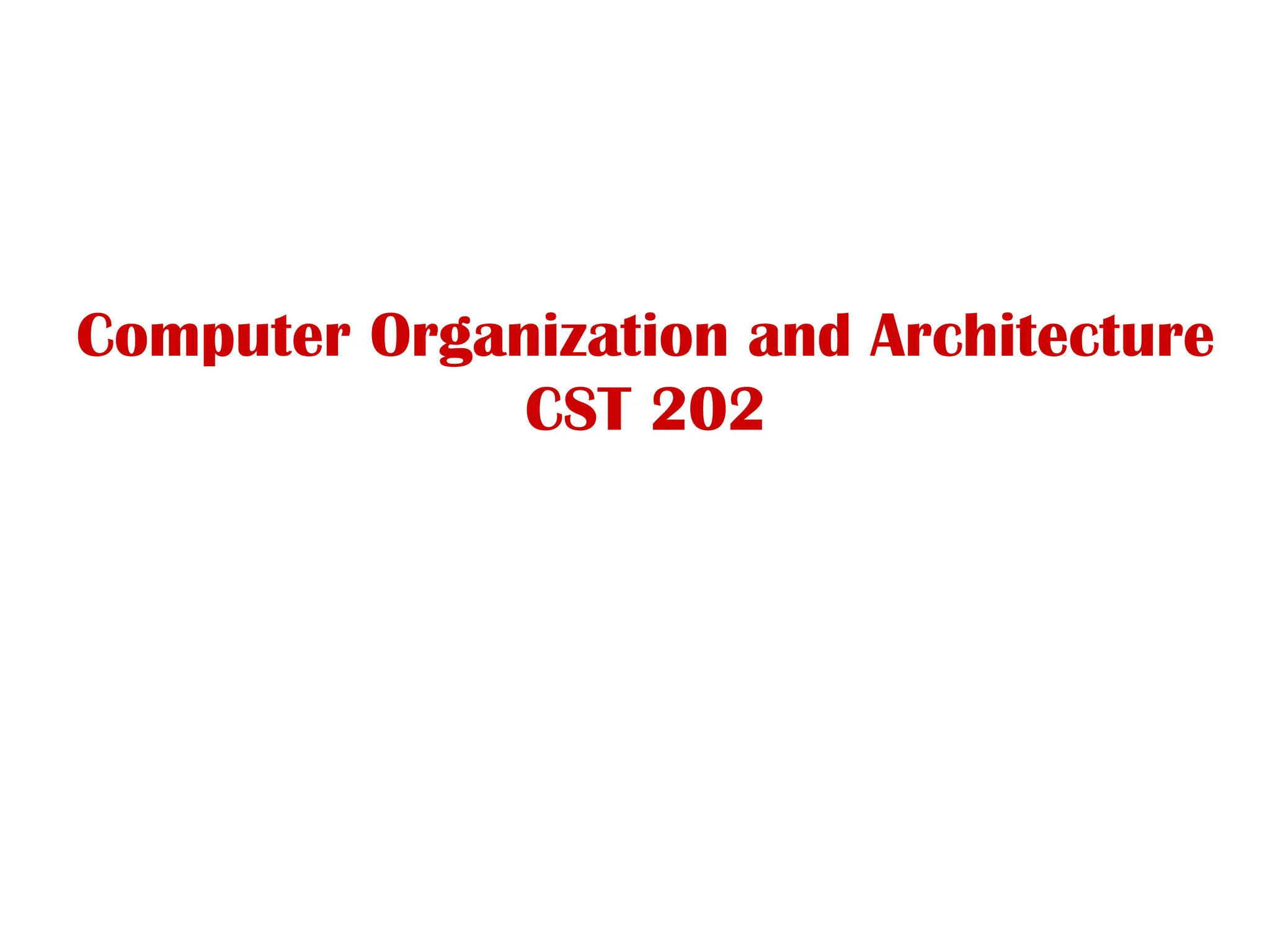 Computer organization and architecture|KTU | PDF