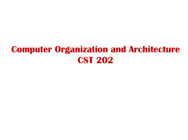 Computer organization and architecture|KTU | PPT