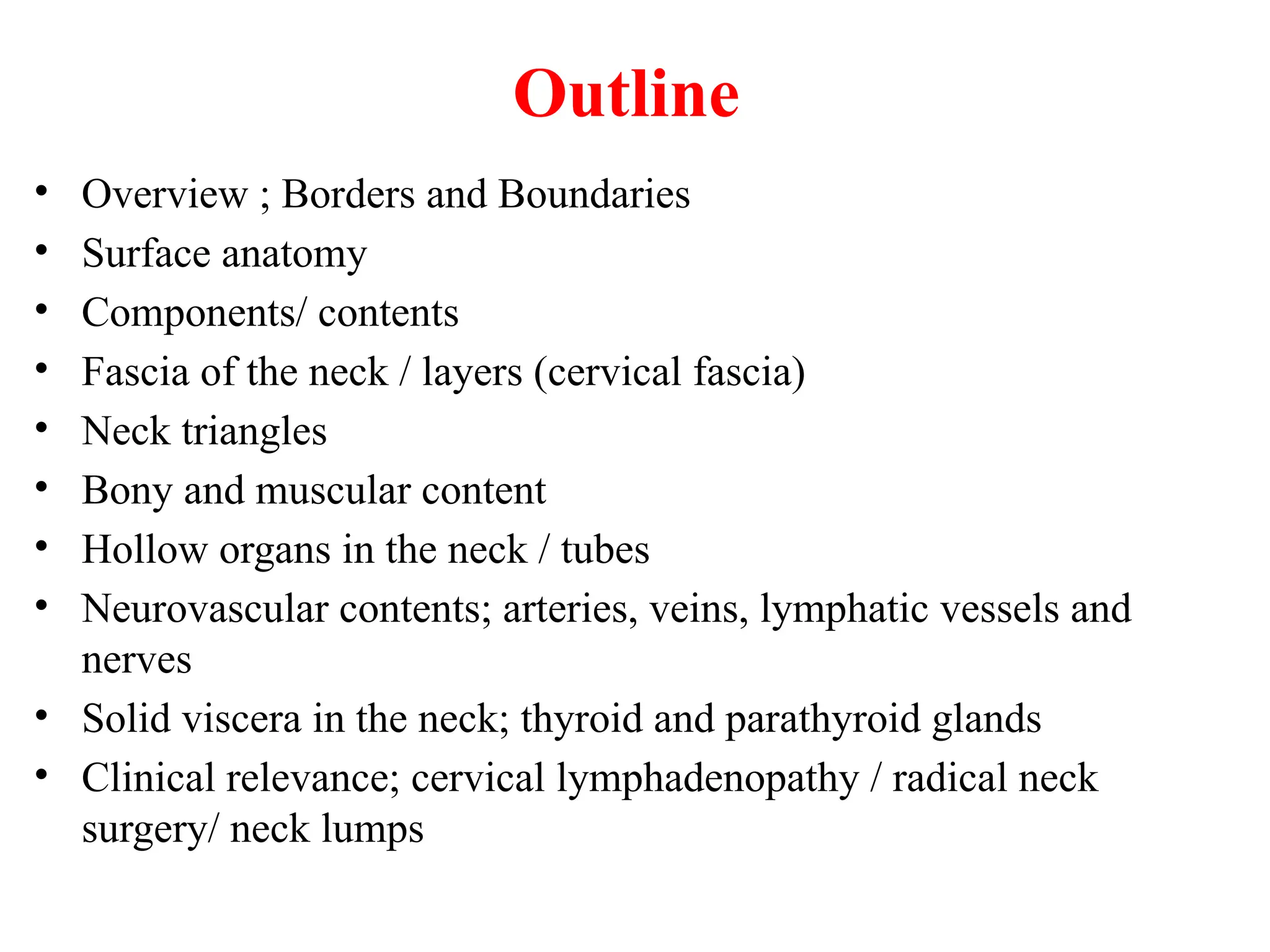 the complex anatomy of the neck; clinically oriented | PPTX