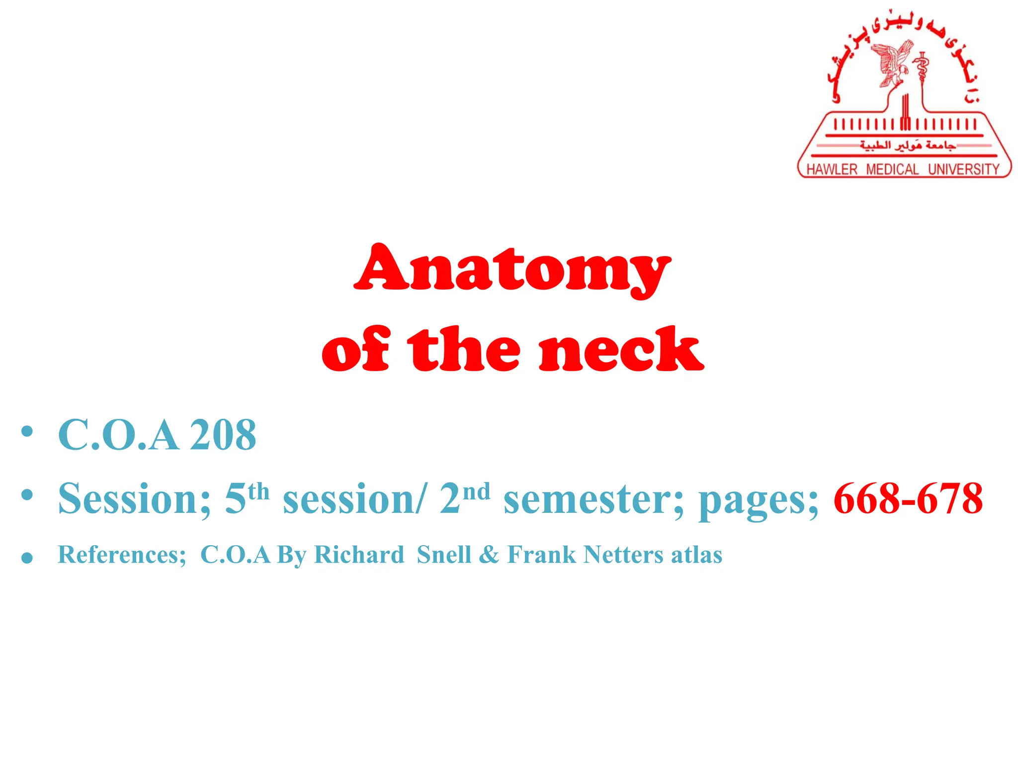clinically oriented anatomy of the neck in humans | PPTX