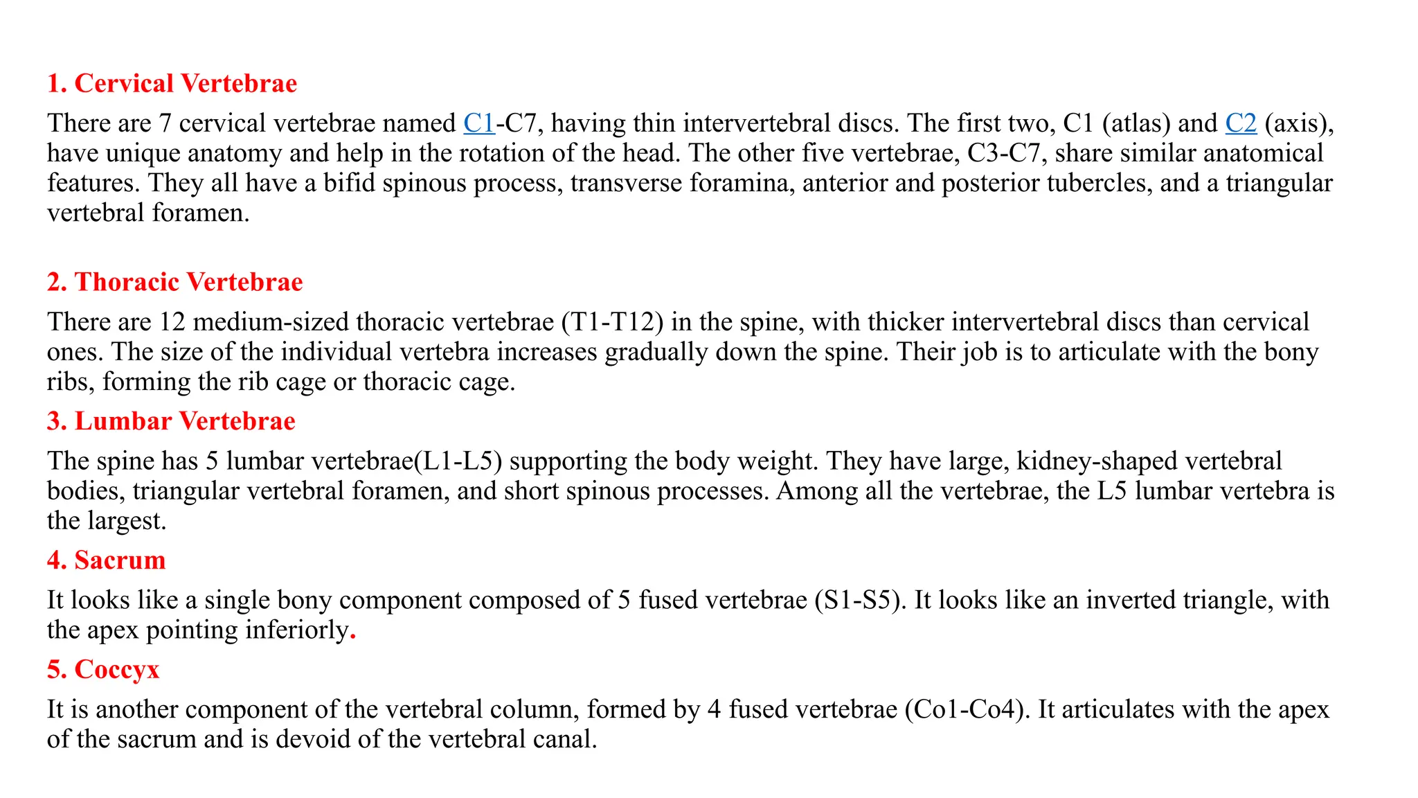 clinically oriented anatomy of human spinal column | PPTX