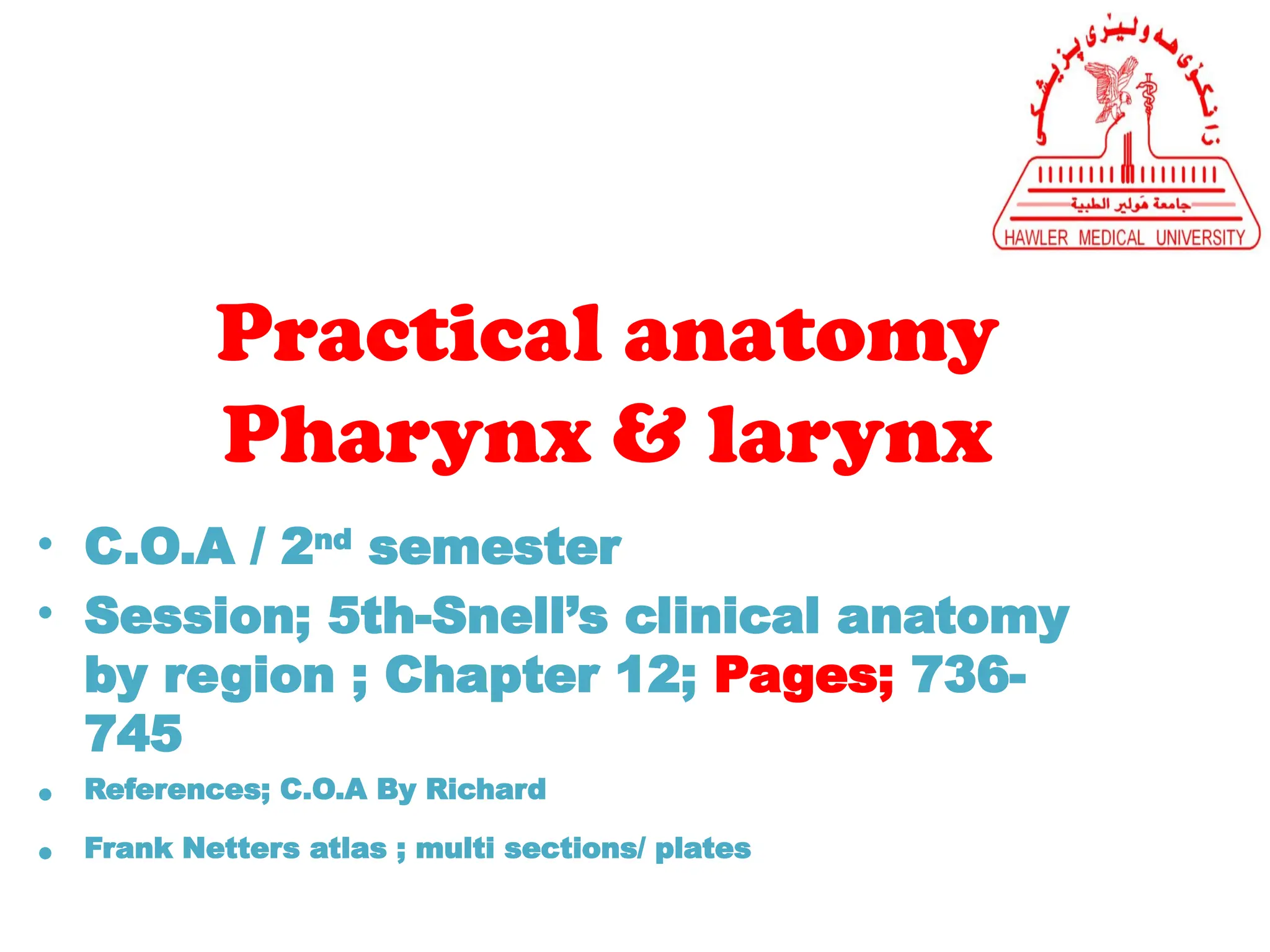 clinically oriented anatomy of pharynx and larynx | PPTX