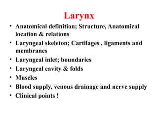 clinically oriented anatomy of pharynx and larynx | PPTX