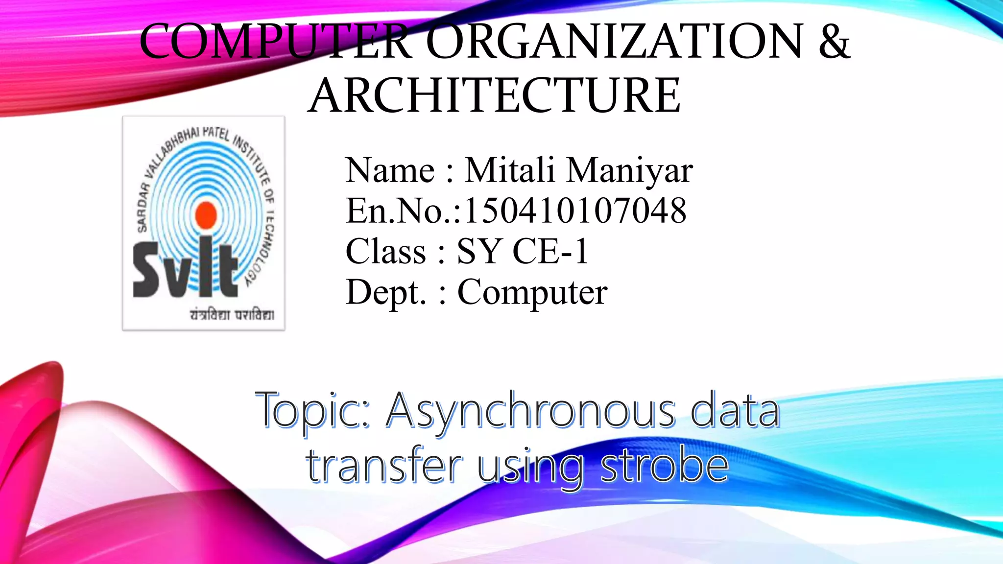 COA asynchronous data transfer | PPTX