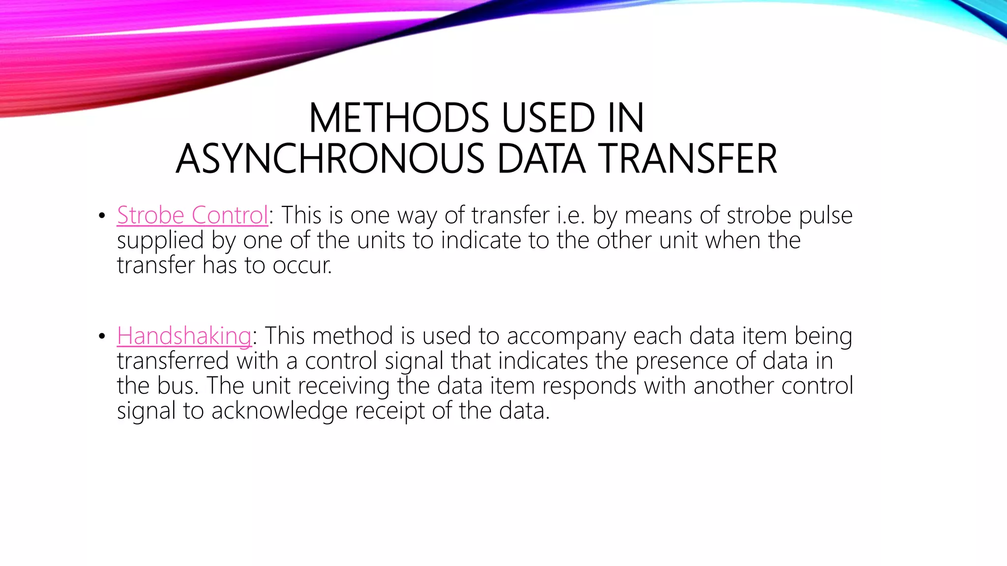 COA asynchronous data transfer | PPTX