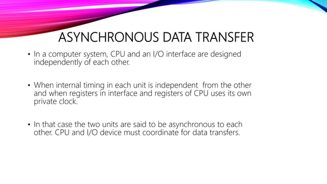 COA asynchronous data transfer | PPTX