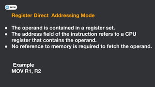 Addressing modes in computer organization | PDF
