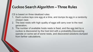 Cuckoo Search Algorithm - Beyazıt Kölemen | PPTX