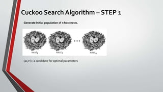 Cuckoo Search Algorithm - Beyazıt Kölemen | PPT