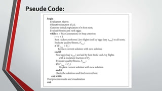 Cuckoo Search Algorithm - Beyazıt Kölemen | PPT