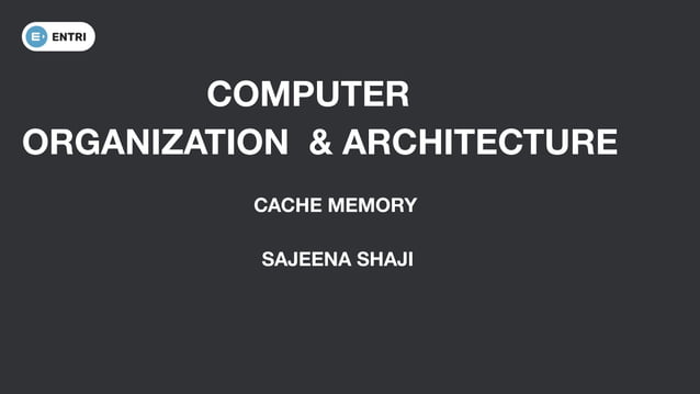 cache memory in computer organization CSE | PDF