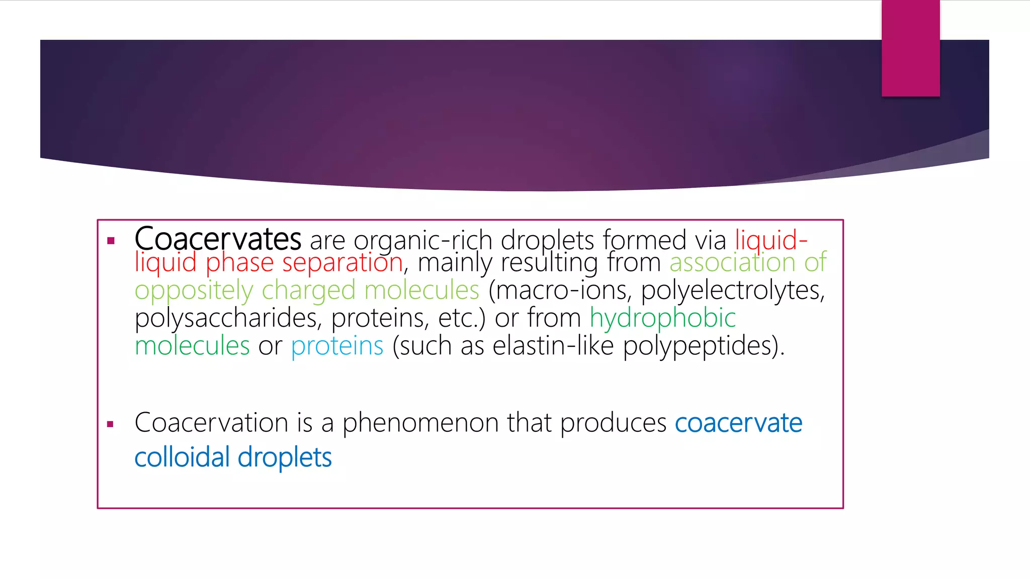 Coacervates | PPTX