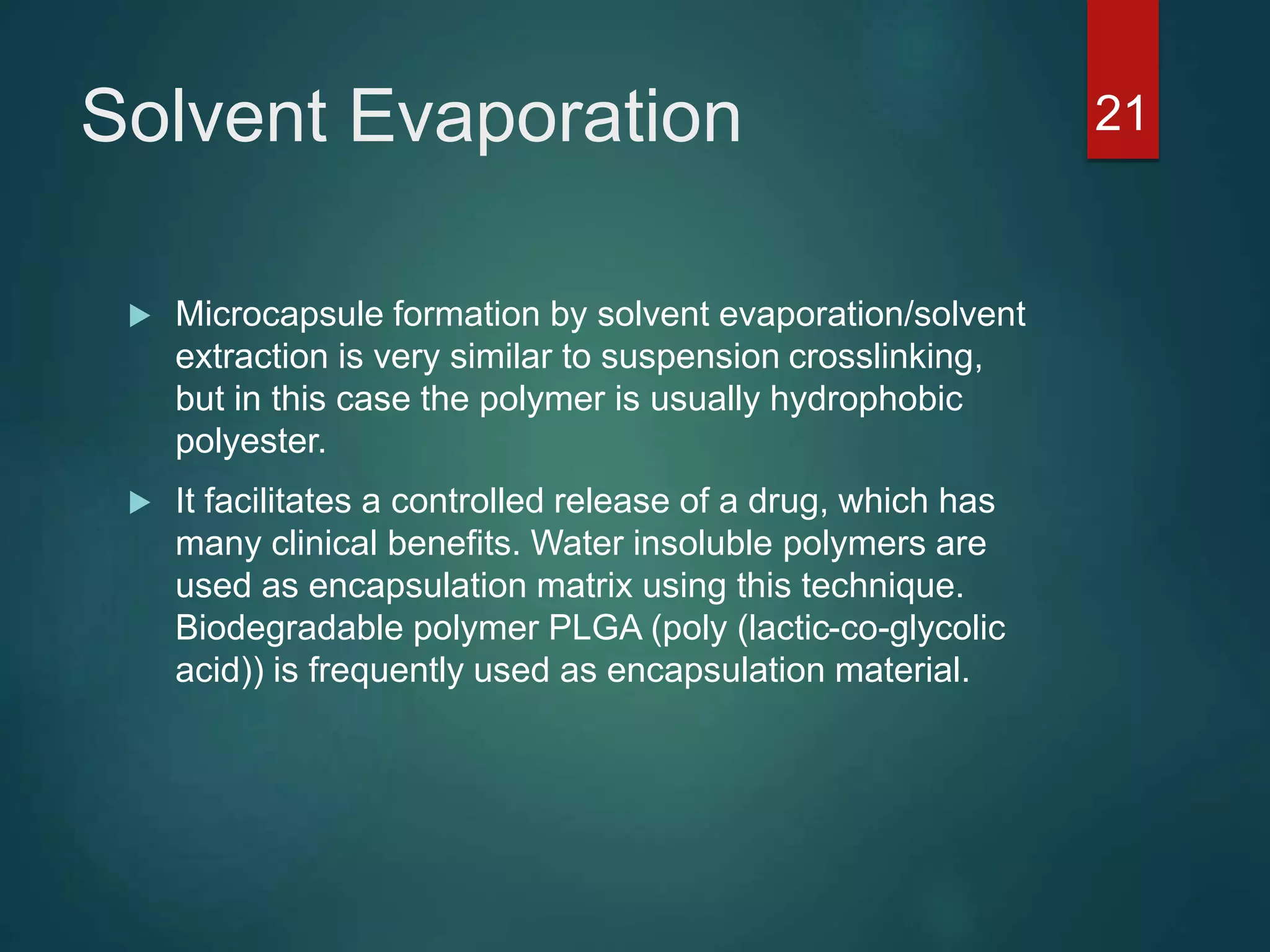 Coacervation Phase Separation Techniques | PPTX