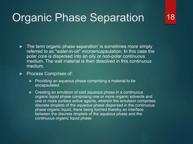 Coacervation Phase Separation Techniques | PPTX