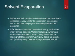 Coacervation Phase Separation Techniques | PPTX