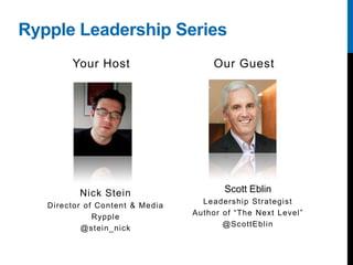 Employee Coaching with Scott Eblin [Rypple Leadership Series] | PPTX