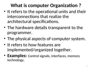 COA Chapter computer organization and architecture course for ...