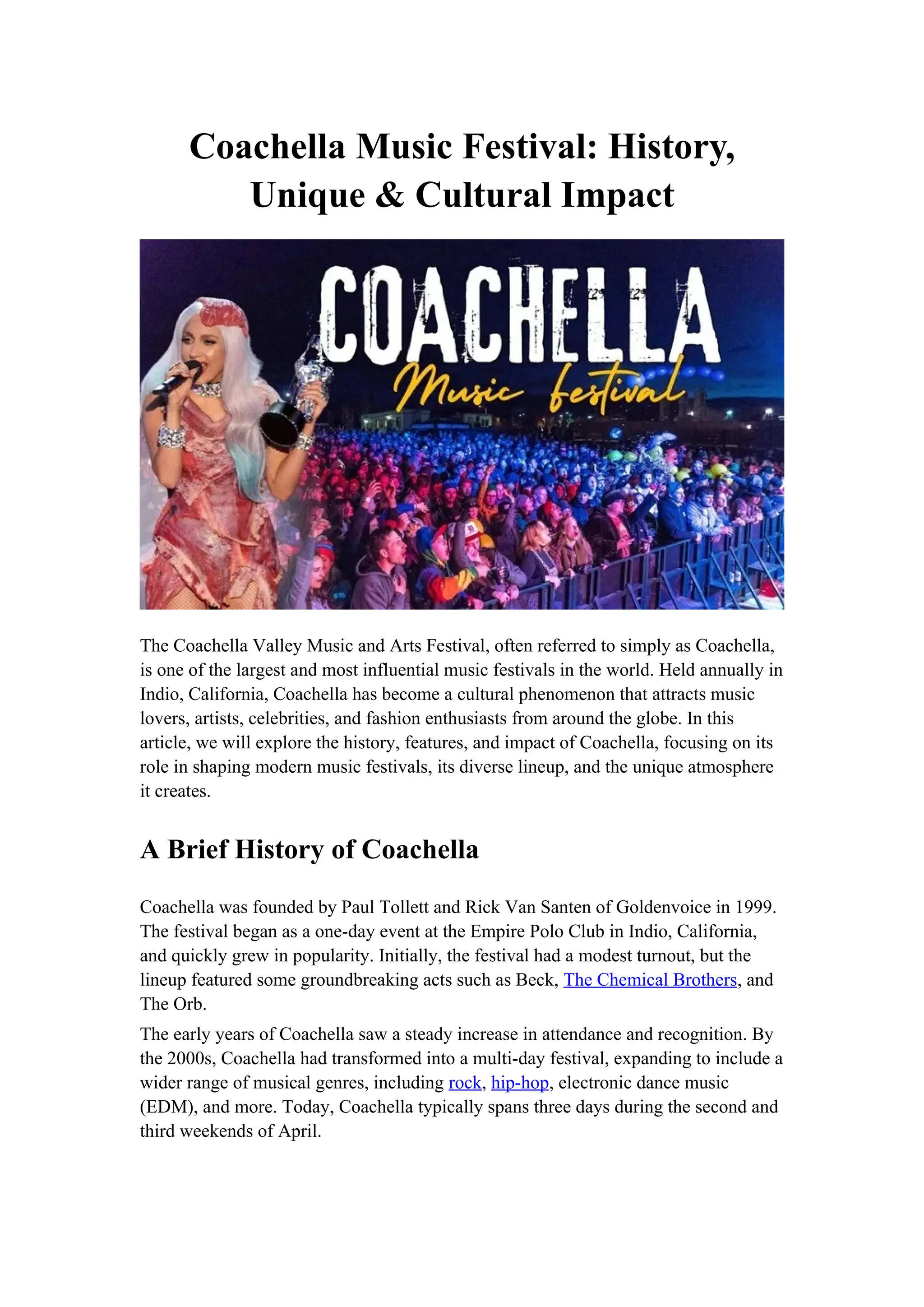 Coachella Music Festival History, Unique & Cultural Impact.docx
