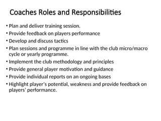 SOUTHDOWN FOOTBALL CLUB-coaches roles.ppt