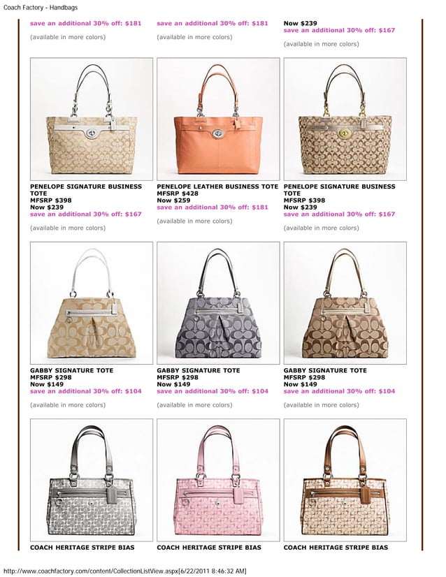 Coach U.S. Factory Outlet 70% Big Sale for Hari Raya 2011